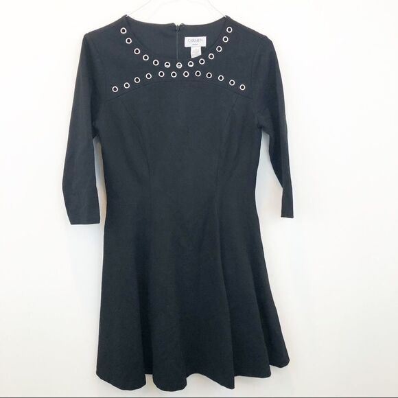 Carmen Marc Valvo | Dresses | Carmen Marc Valvo Black Grommet Detail ...